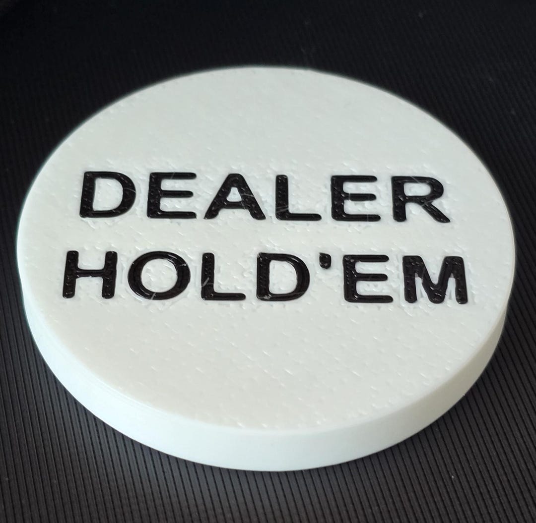 Custom 3D Printed Double Sided Poker Dealer Button (2 Games of Your ...