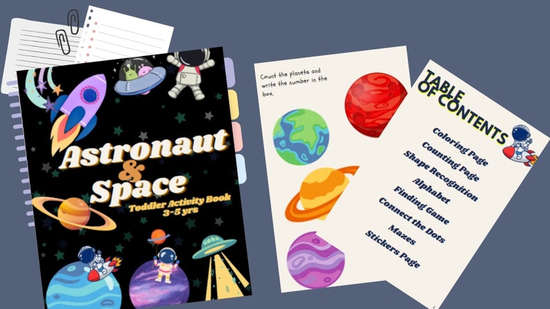 Toddler Busy Book: Astronaut & Space - Etsy