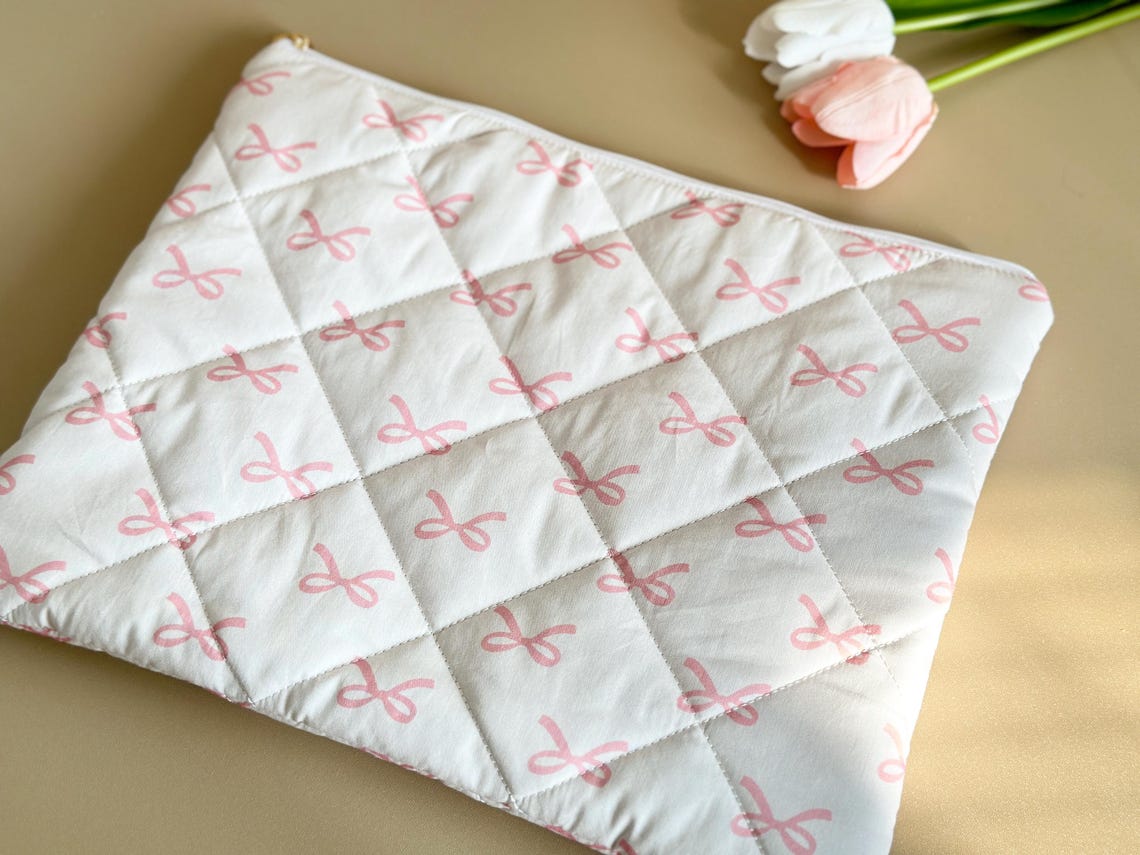 Cute Bow iPad Pro Pouch, MacBook Pro Bag, Laptop Storage Bag, Computer ...