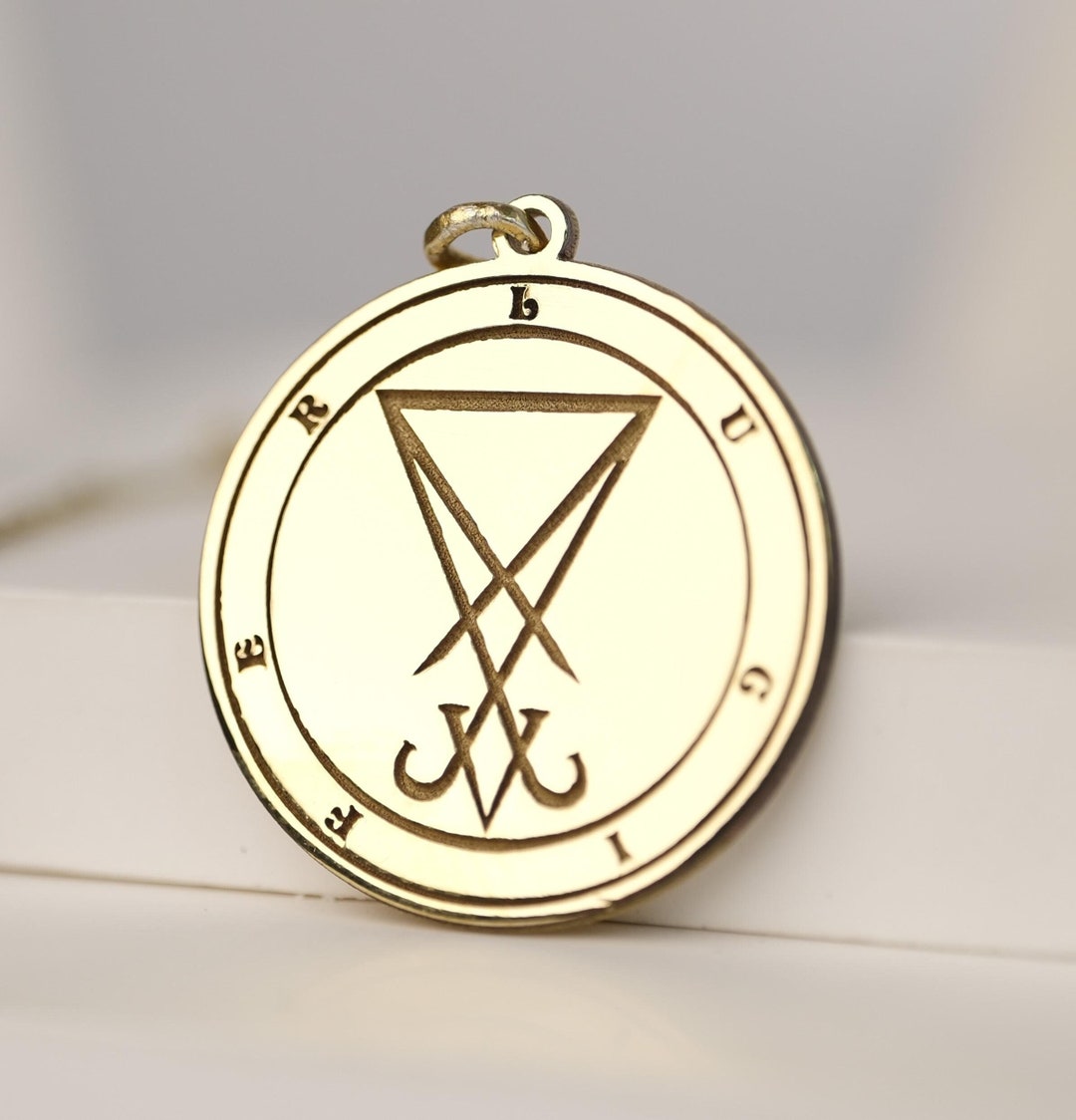 925K Sigil of Lucifer Necklace Seal of Lucifer Esoteric Necklace Unisex ...