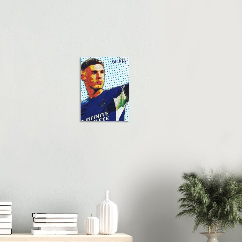 Cole Palmer Cartoon-style Screen-print Effect Aluminum Print Vibrant ...