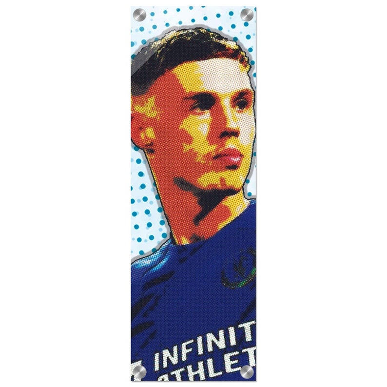 Cole Palmer Cartoon-style Screen-print Effect Acrylic Print Vibrant ...