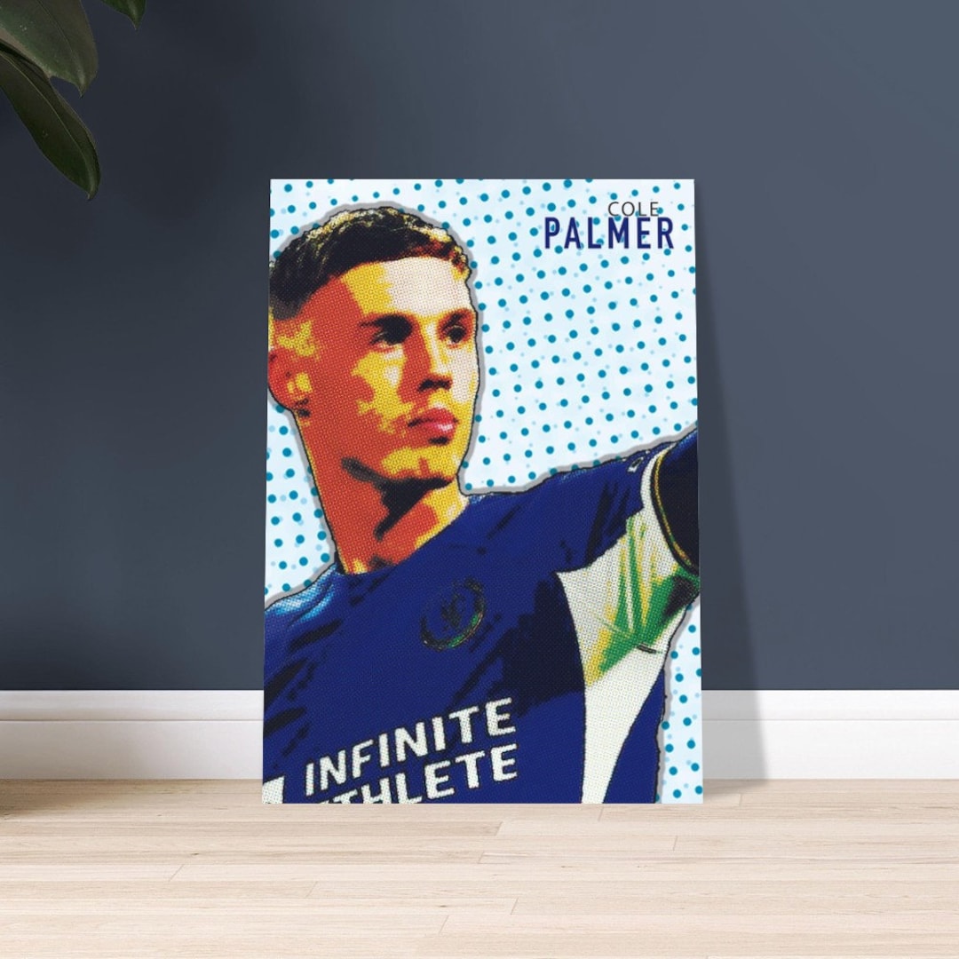 Cole Palmer Cartoon-style Screen-print Effect Paper Poster Vibrant ...