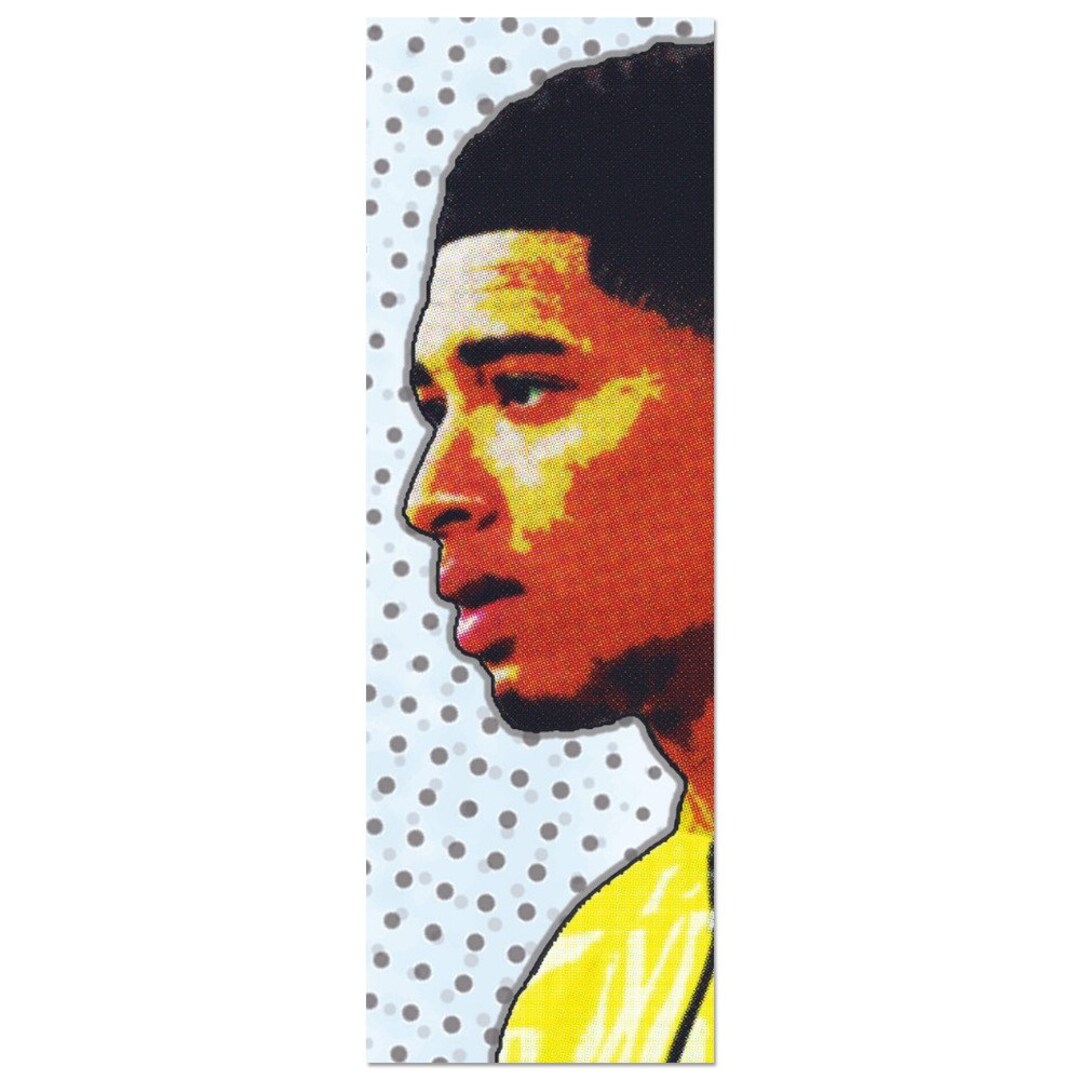 Jude Bellingham Cartoon-style Screen-print Effect Foam Portrait Print ...