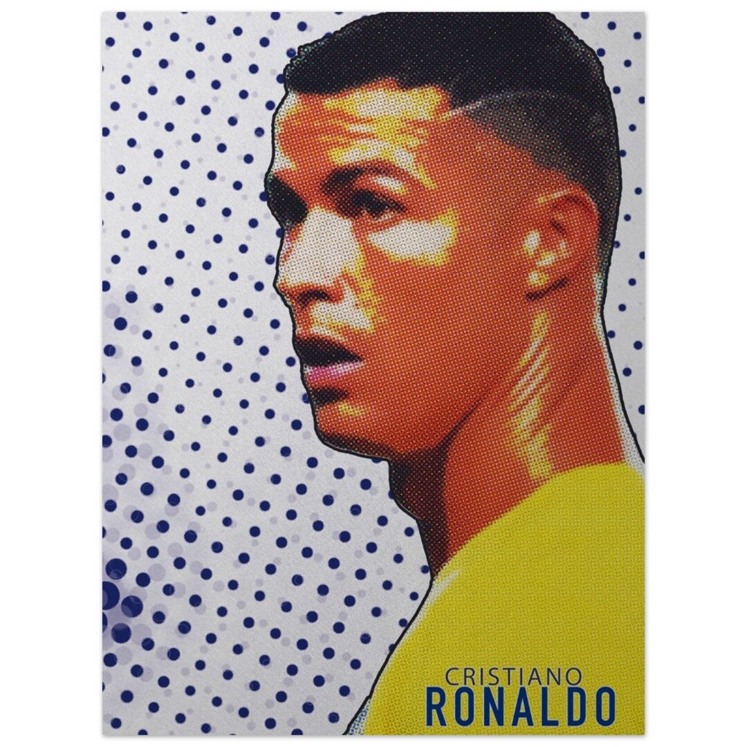 Cristiano Ronaldo Aluminium Print Cartoon-style Screen-print Effect ...