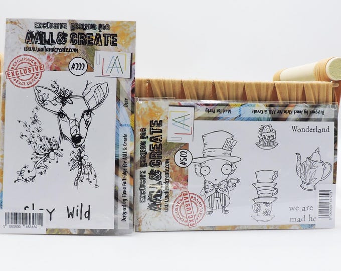 Alice in Wonderland and Flower Deer Polymer Stamps, Gently Used, Free ...