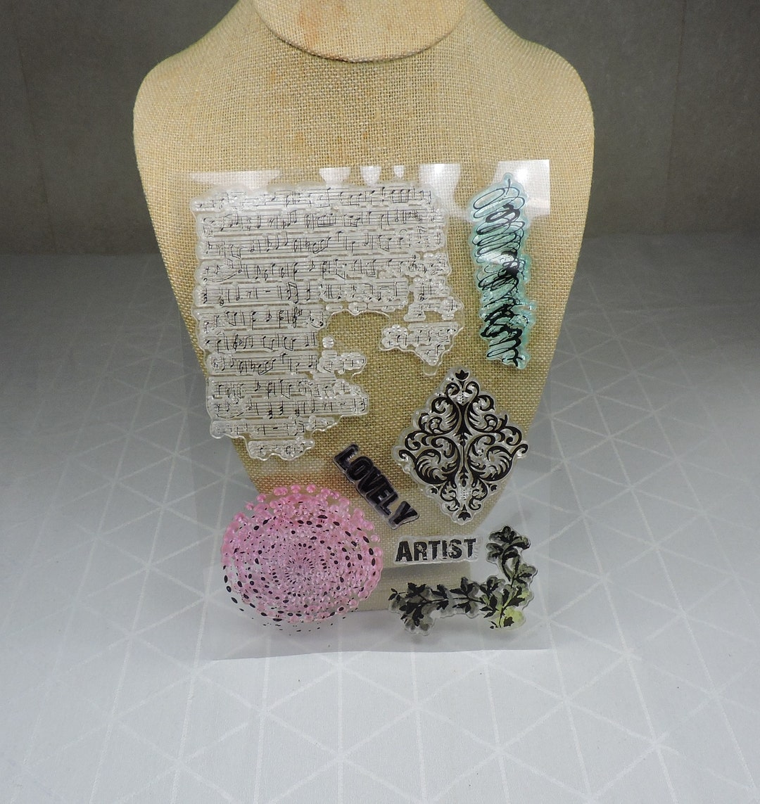 Clear Polymer Stamp Set of Designs, Gently Used Stamps - Etsy
