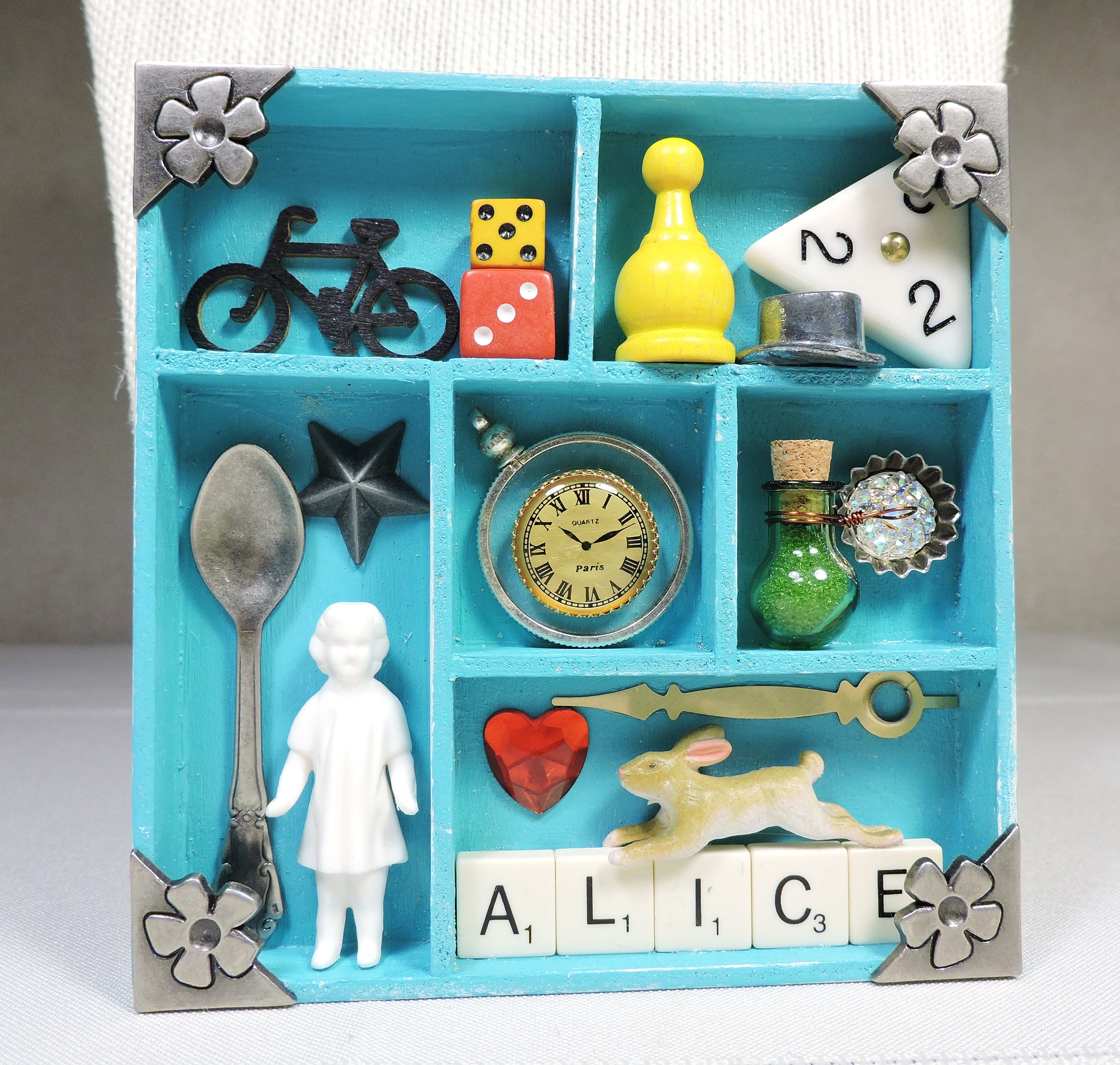 Mixed Media Mini Collage Shadow Box Alice in Wonderland - Etsy