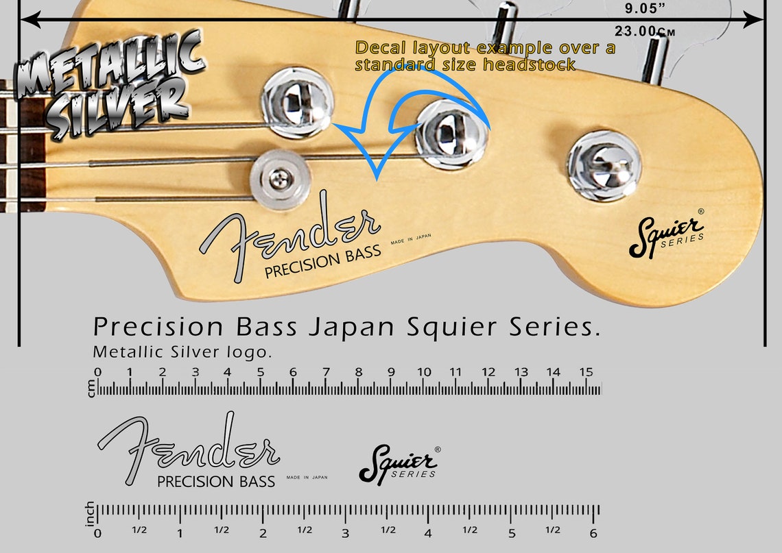 Precision Bass Japan Squier Series SILVER LOGO - Waterslide Decal - Etsy