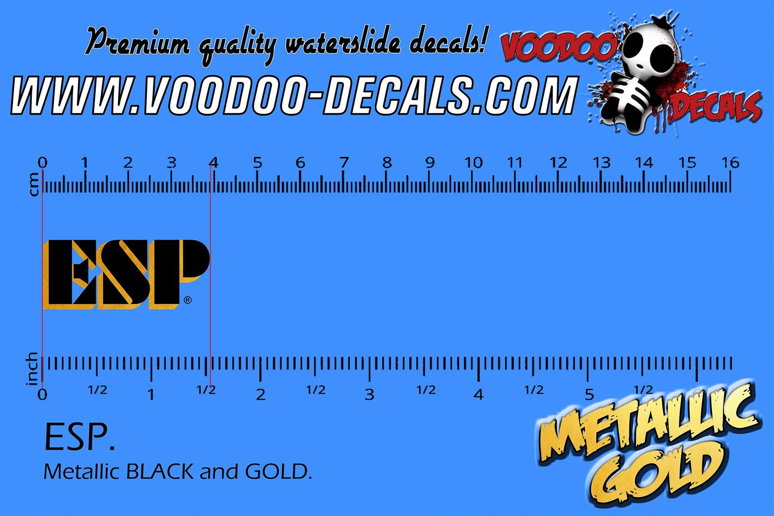 ESP Logo BLACK & GOLD - Waterslide Decal - Etsy