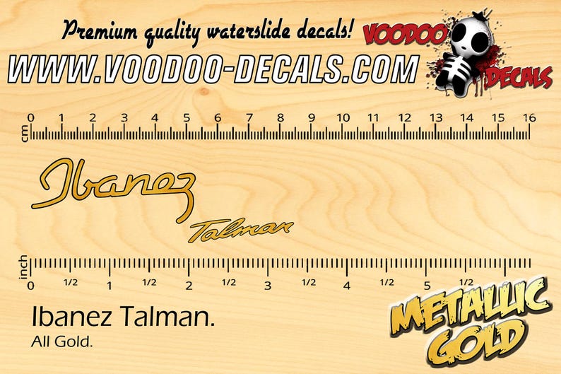 Ibanez Talman GOLD - Waterslide Decal - Etsy