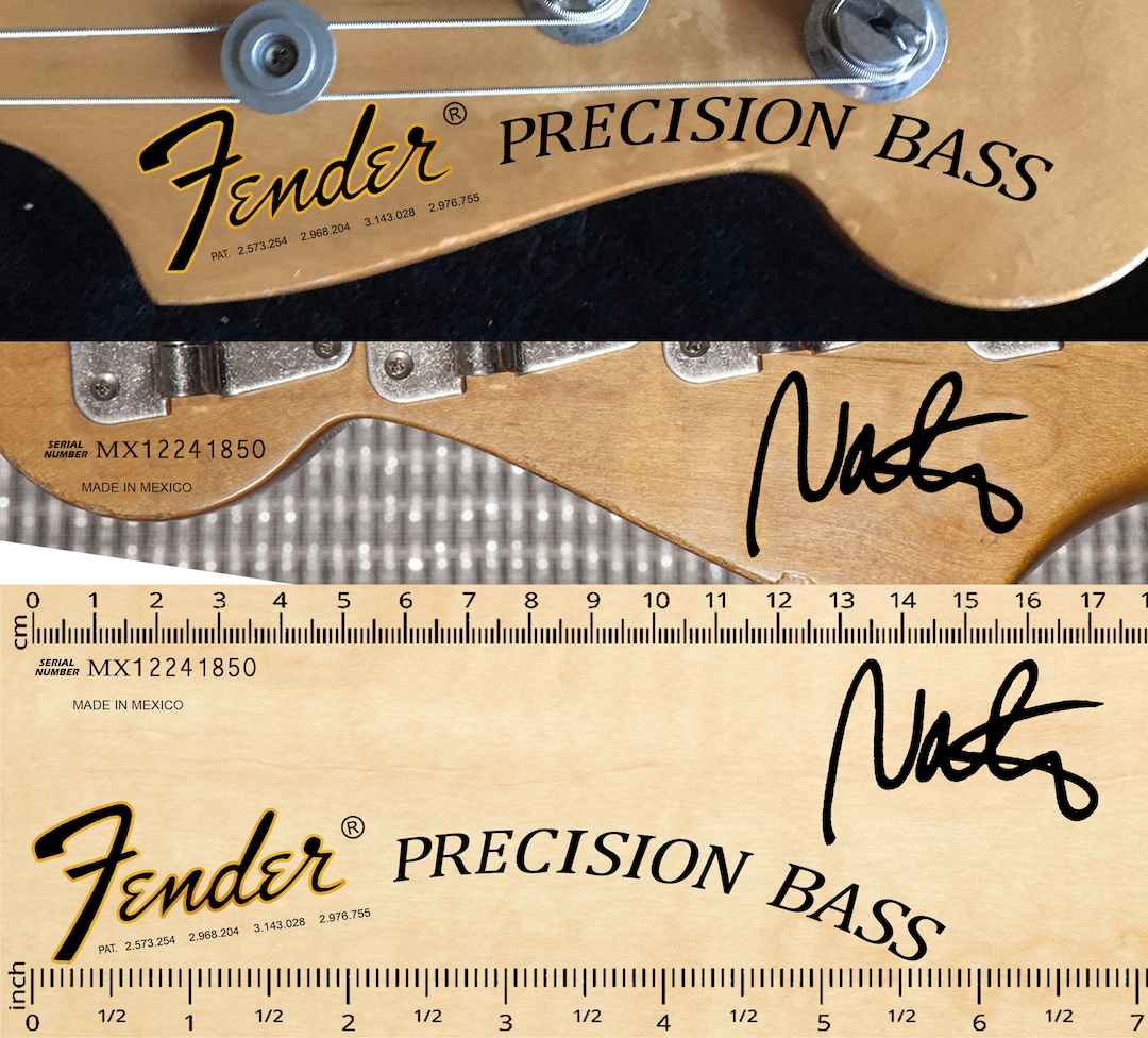 Precision Bass Nate Mendel GOLD LOGO - Waterslide Decal - Etsy