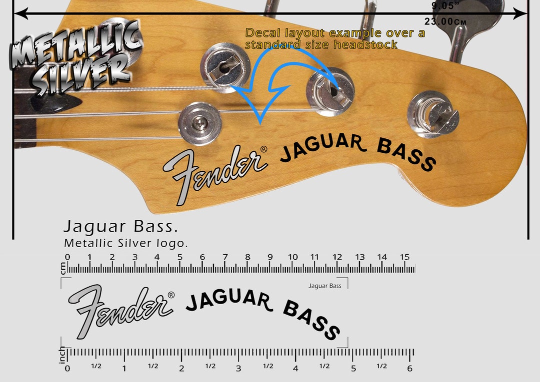 Jaguar Bass SILVER LOGO - Waterslide Decal - Etsy