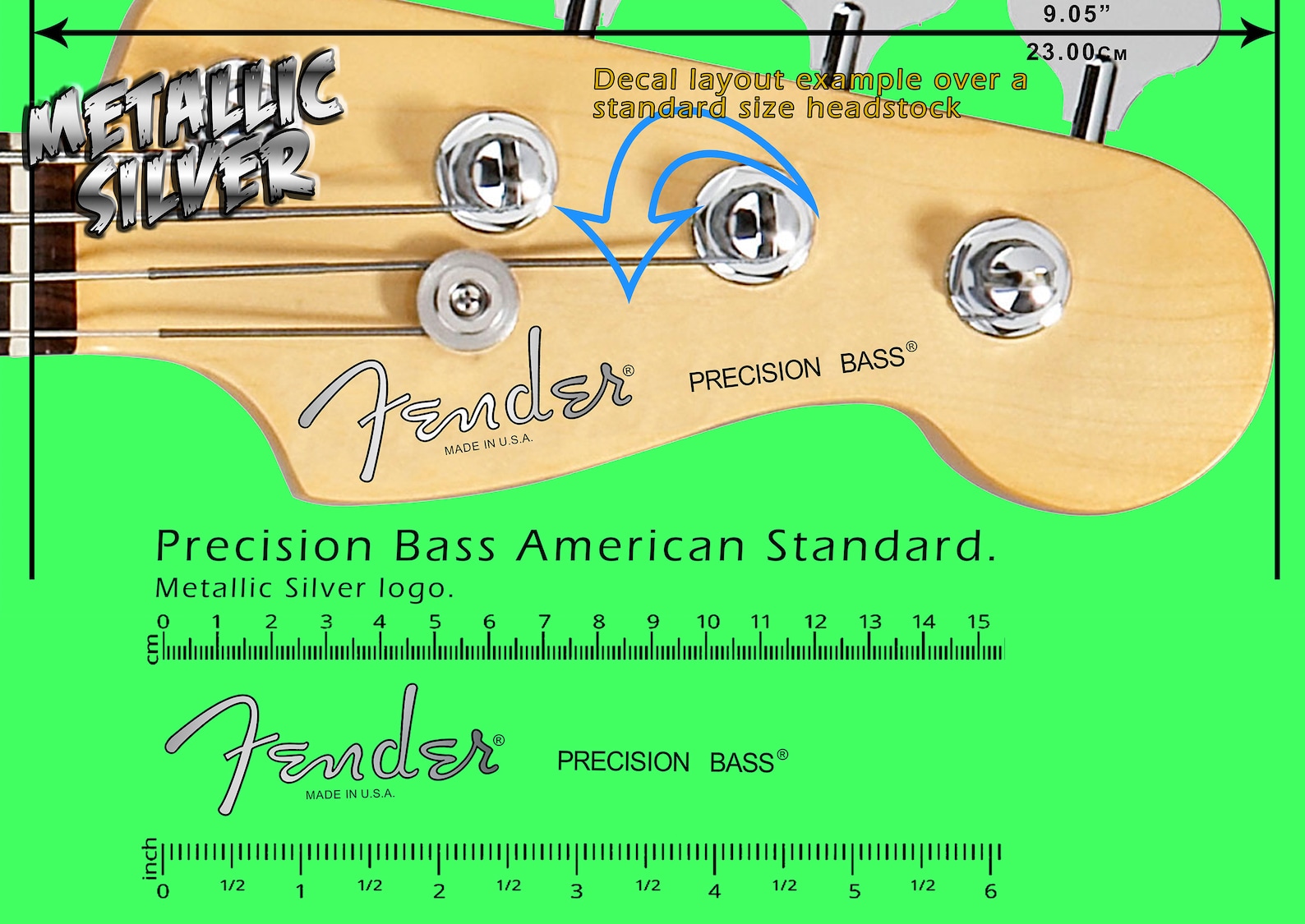 Precision Bass American Standard SILVER LOGO Waterslide Decal - Etsy