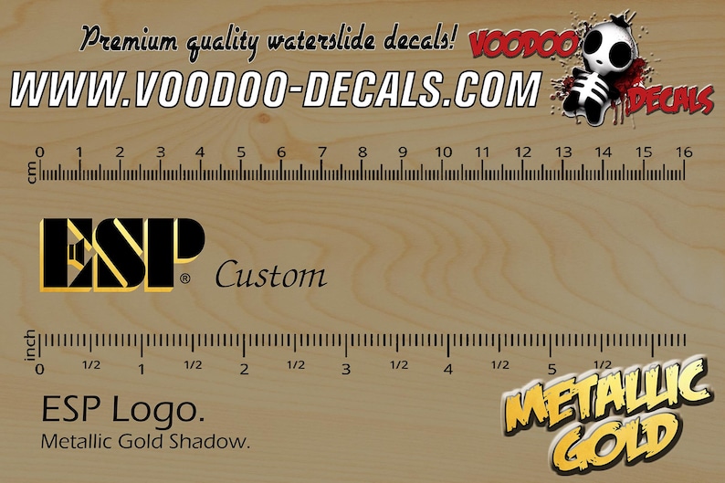 ESP Custom GOLD-BLACK - Waterslide Decal - Etsy