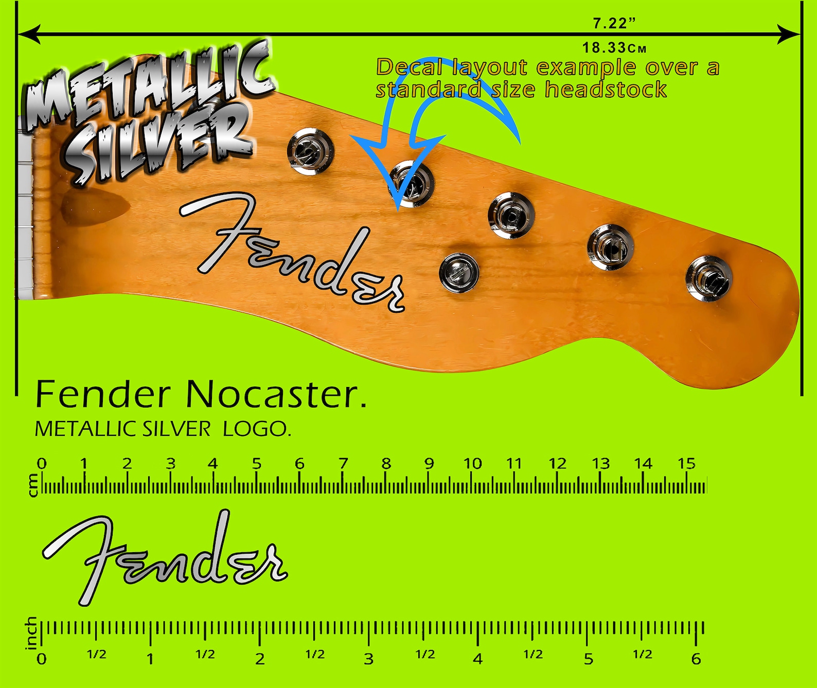 Nocaster SILVER LOGO - Waterslide Decal - Etsy