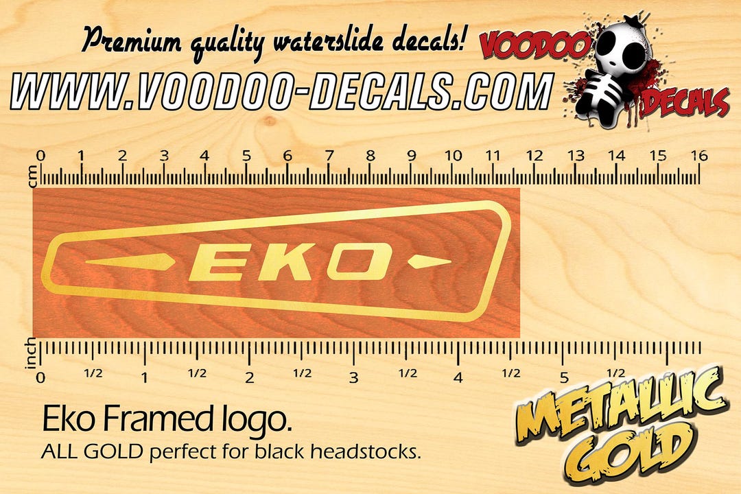 Eko Framed Logo GOLD - Waterslide Decal - Etsy
