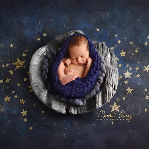 Newborn Digital Backdrop Painted Starry Night Sky Background - Etsy