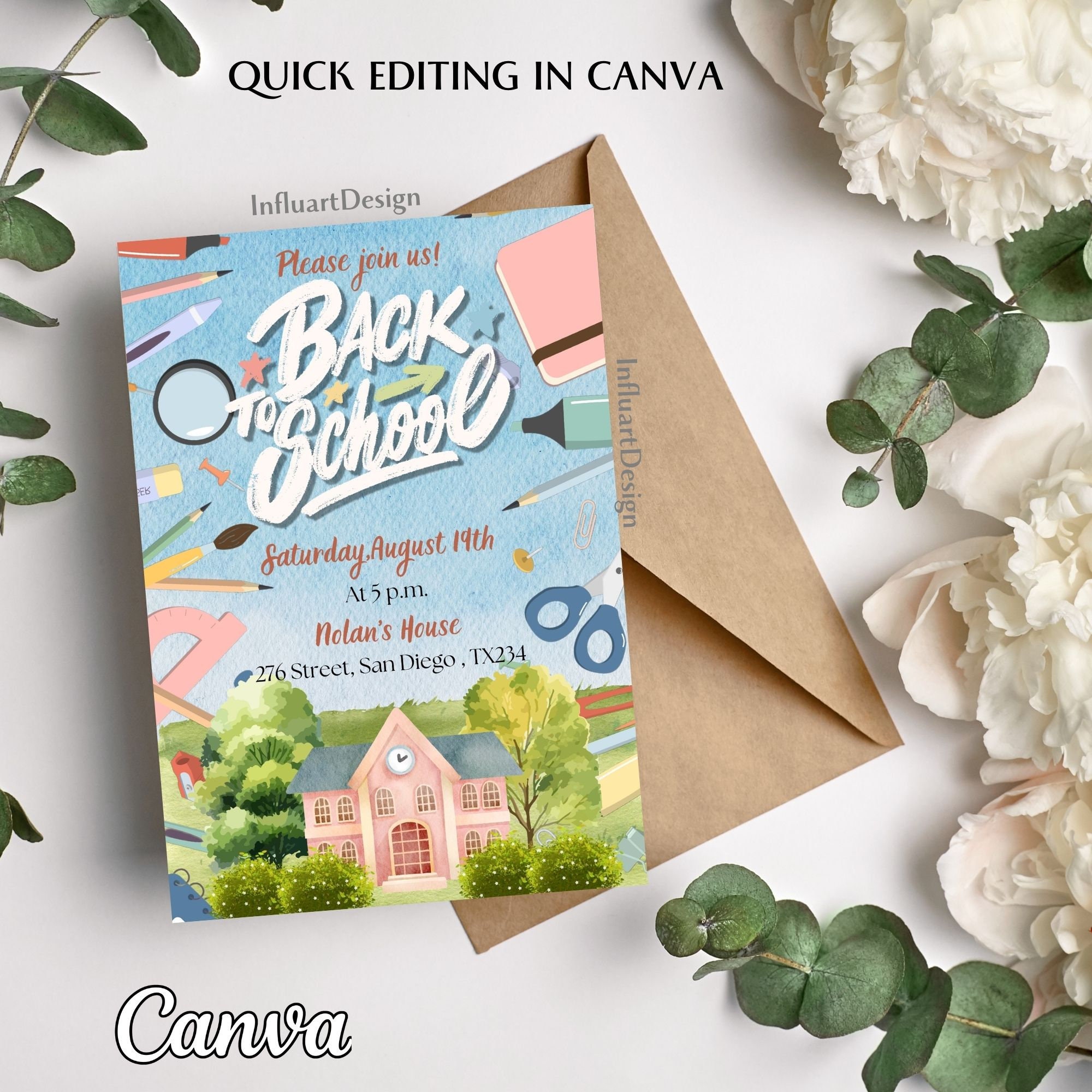 Custom Back to School Invitation, Digital and Printable, Meet the ...