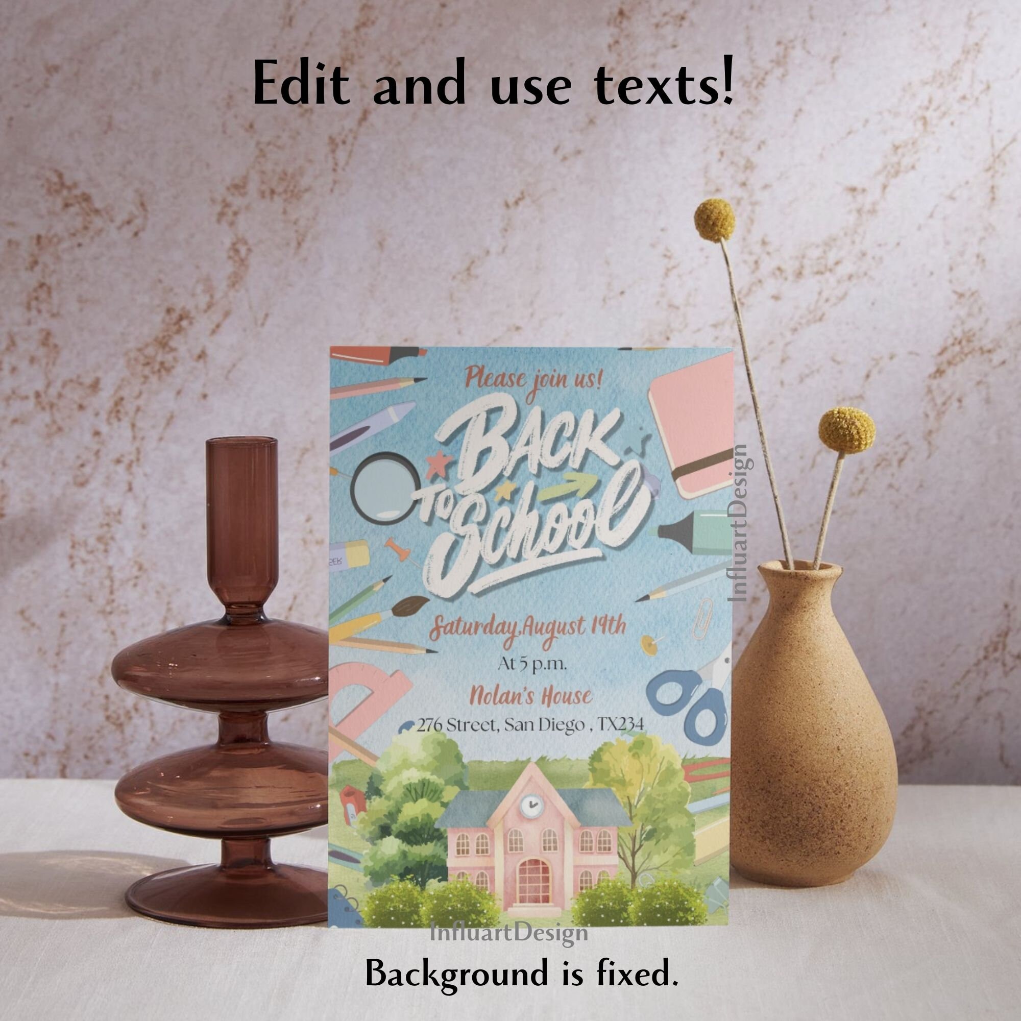 Custom Back to School Invitation, Digital and Printable, Meet the ...