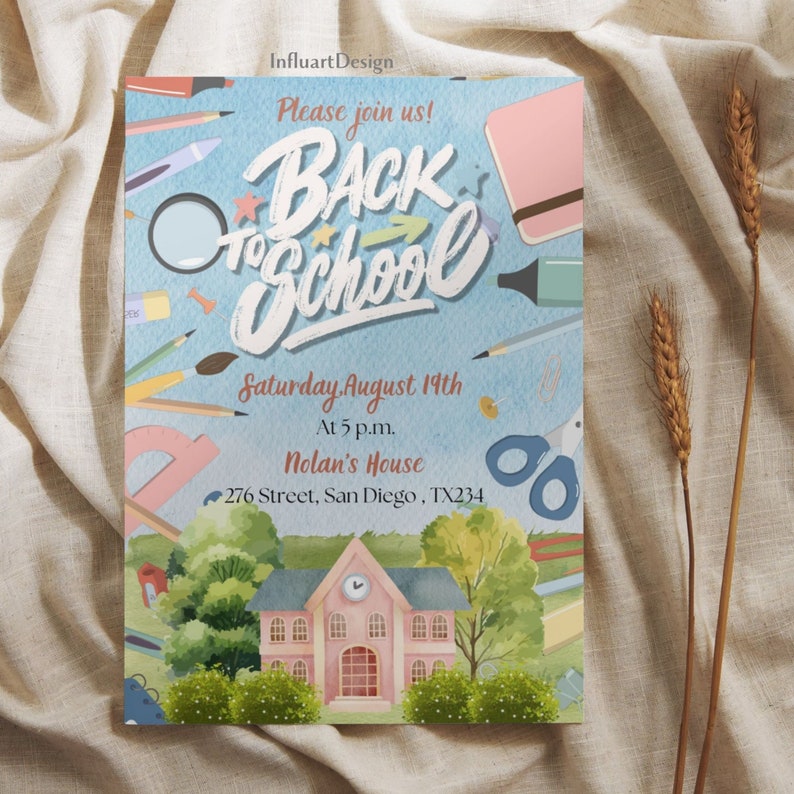 Custom Back to School Invitation, Digital and Printable, Meet the ...