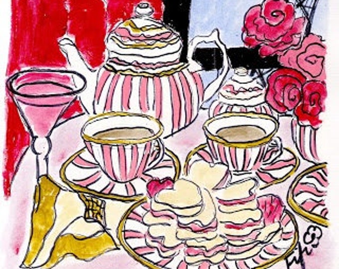 Tea and Cosmos in Paris - Etsy
