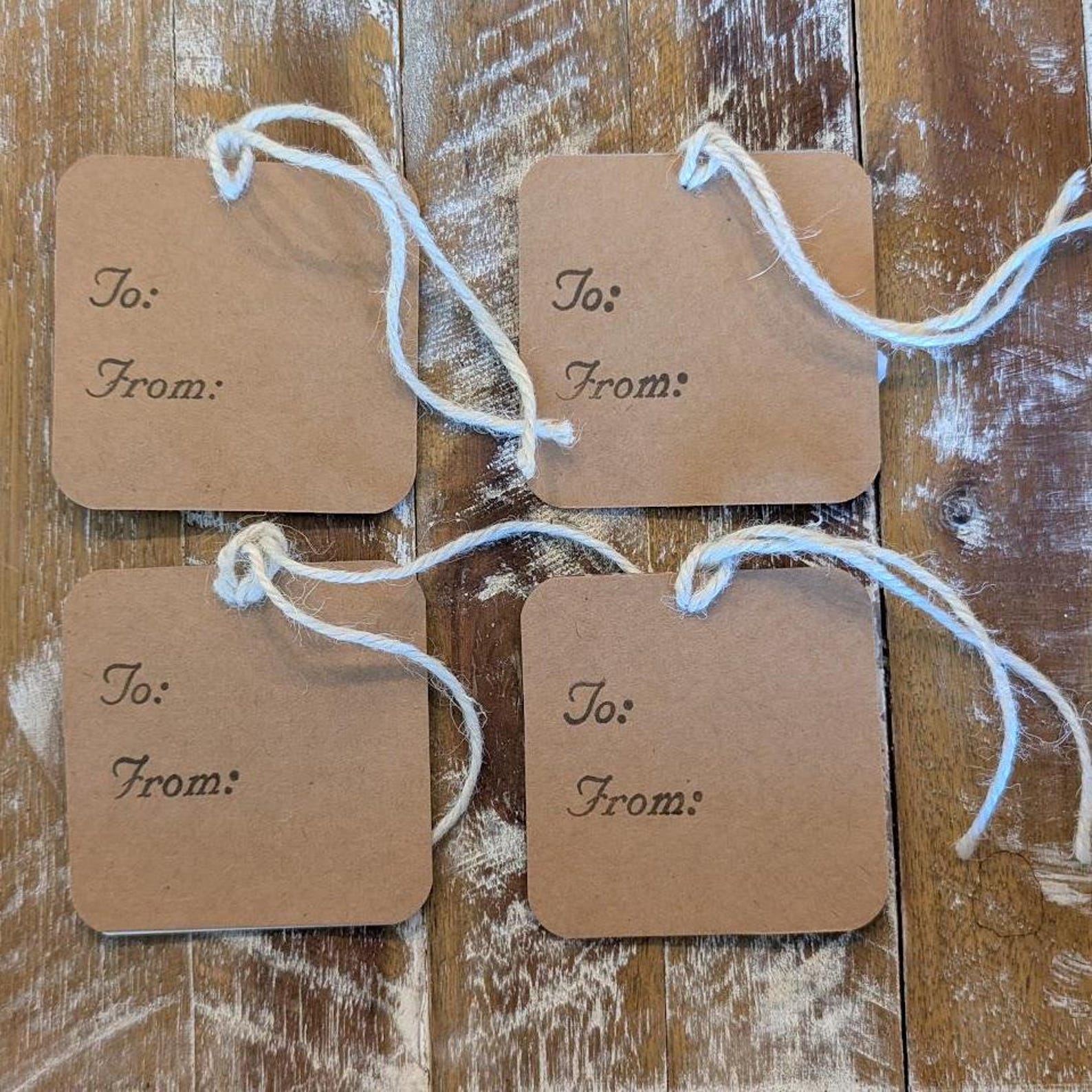 Holiday Gift Tags - Set of 4 - Etsy
