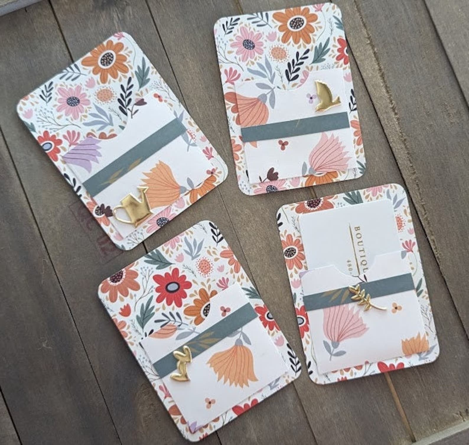 Gift Card Holder/library Pocket Set of 4 All Occasion - Etsy