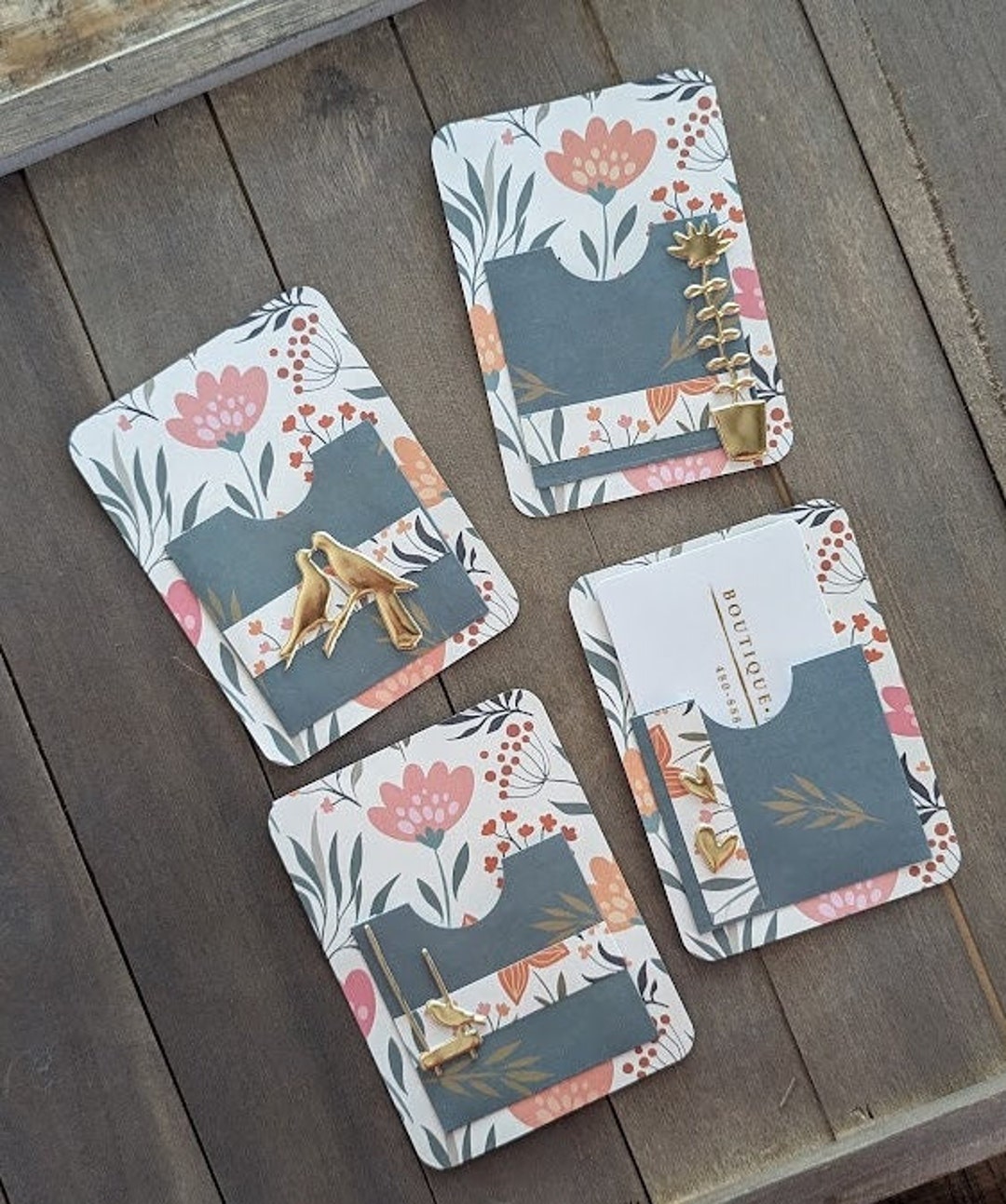 Gift Card Holder/library Pocket - Set of 4- All Occasion - Etsy