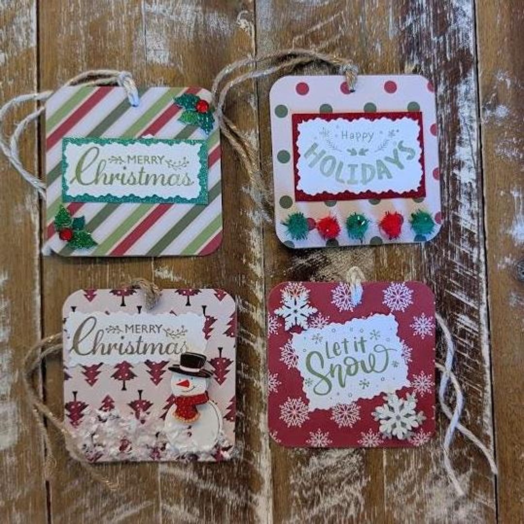 Holiday Gift Tags - Set of 4 - Etsy
