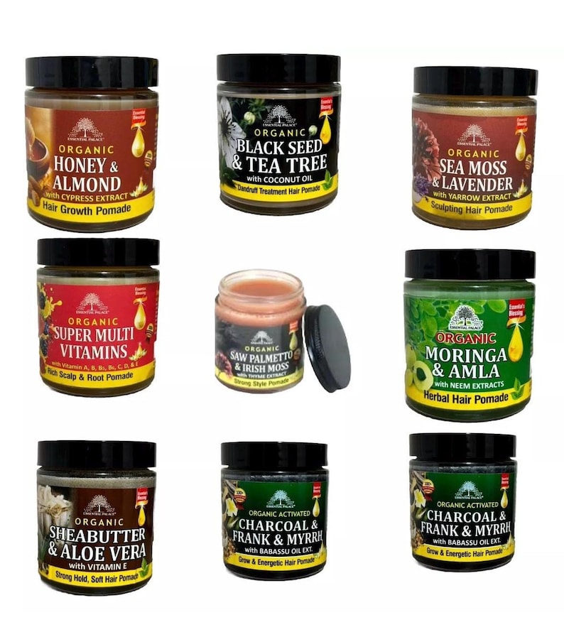 Organic Hair Pomade by Essential Palace, 100% Natural Vegetable Base ...