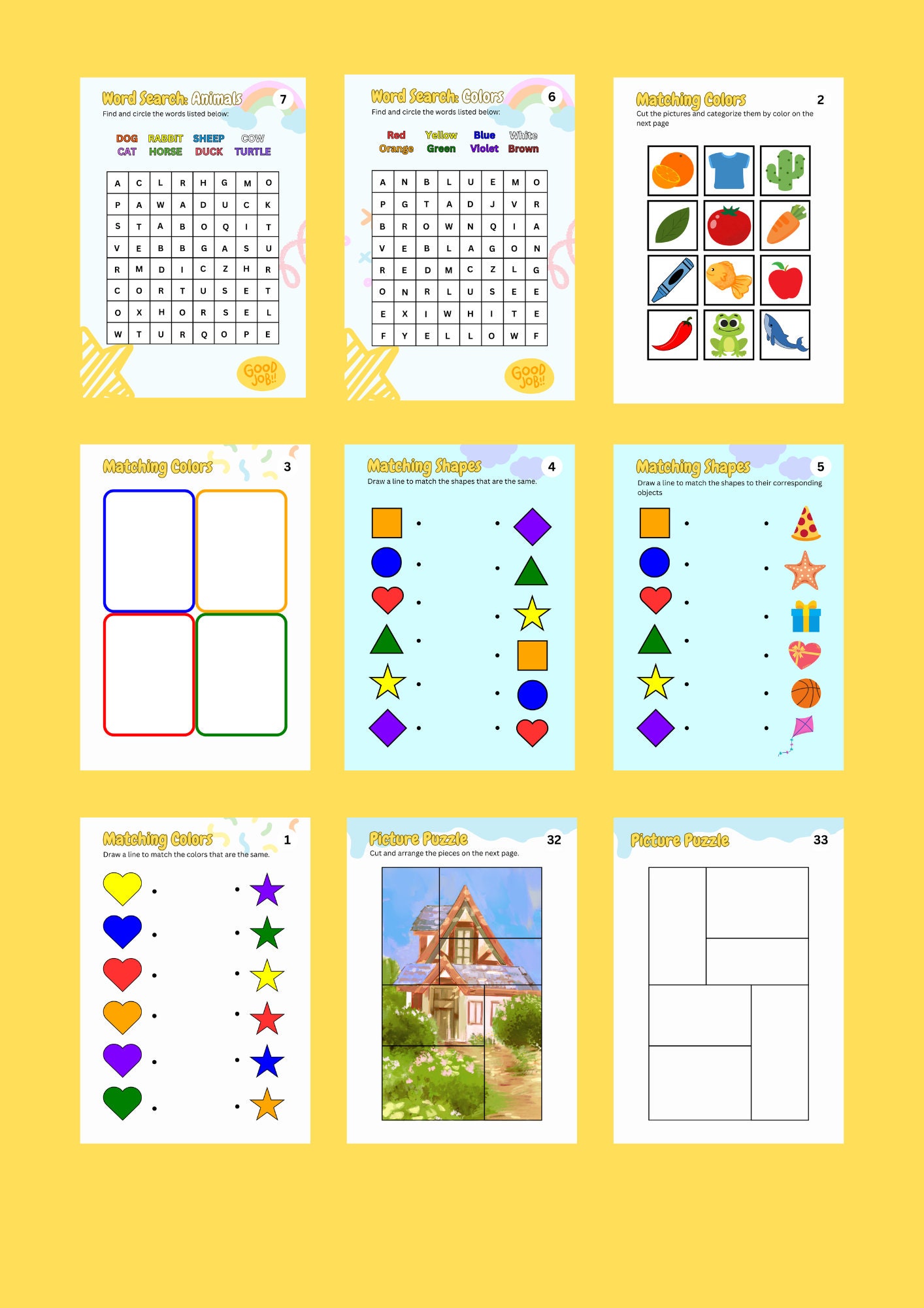 Toddler Busy Book, Printable Preschool Learning Book, Homeschool ...