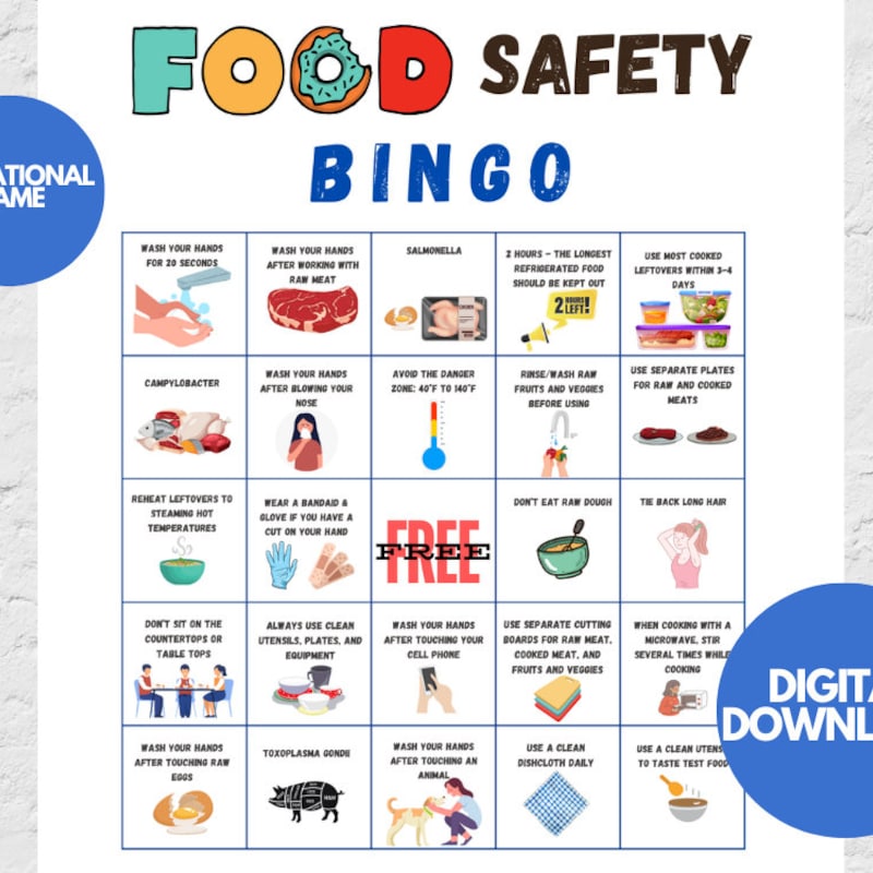 Printable Safety Bingo - Etsy UK