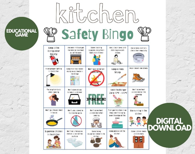 Food Safety Bingo, 30 Printable Bingo Cards, Educational Games ...
