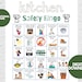 Kitchen Safety Bingo, 50 Printable Bingo Cards, Educational Game ...