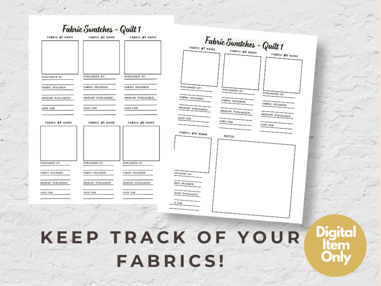 Quilting Planner Printable, Quilting Printable, Quilt Planner, Quilt ...