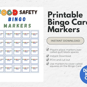 Food Safety Bingo, 30 Printable Bingo Cards, Educational Games ...