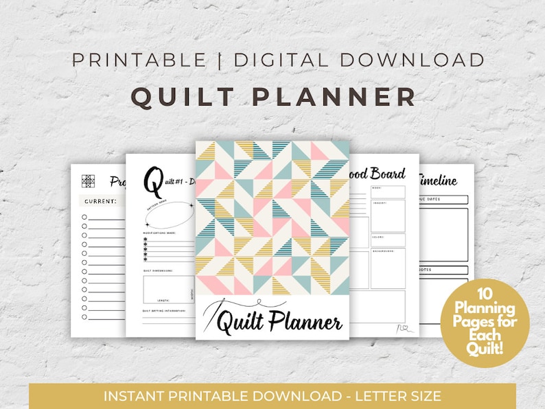 Quilting Planner Printable, Quilting Printable, Quilt Planner, Quilt ...