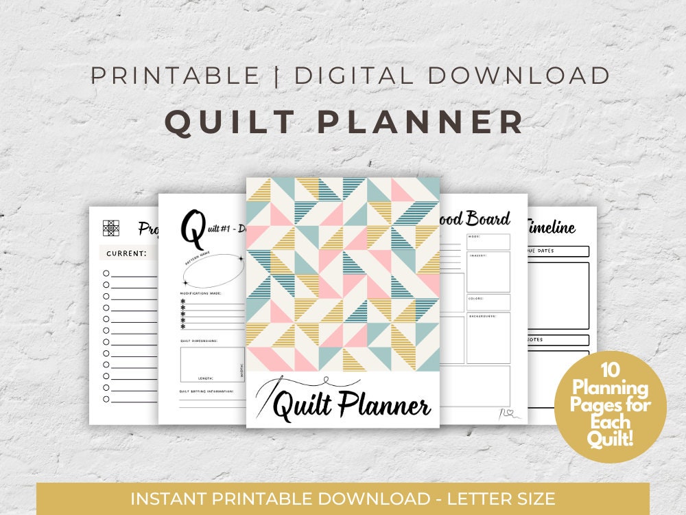 Quilting Planner Printable, Quilting Printable, Quilt Planner, Quilt ...