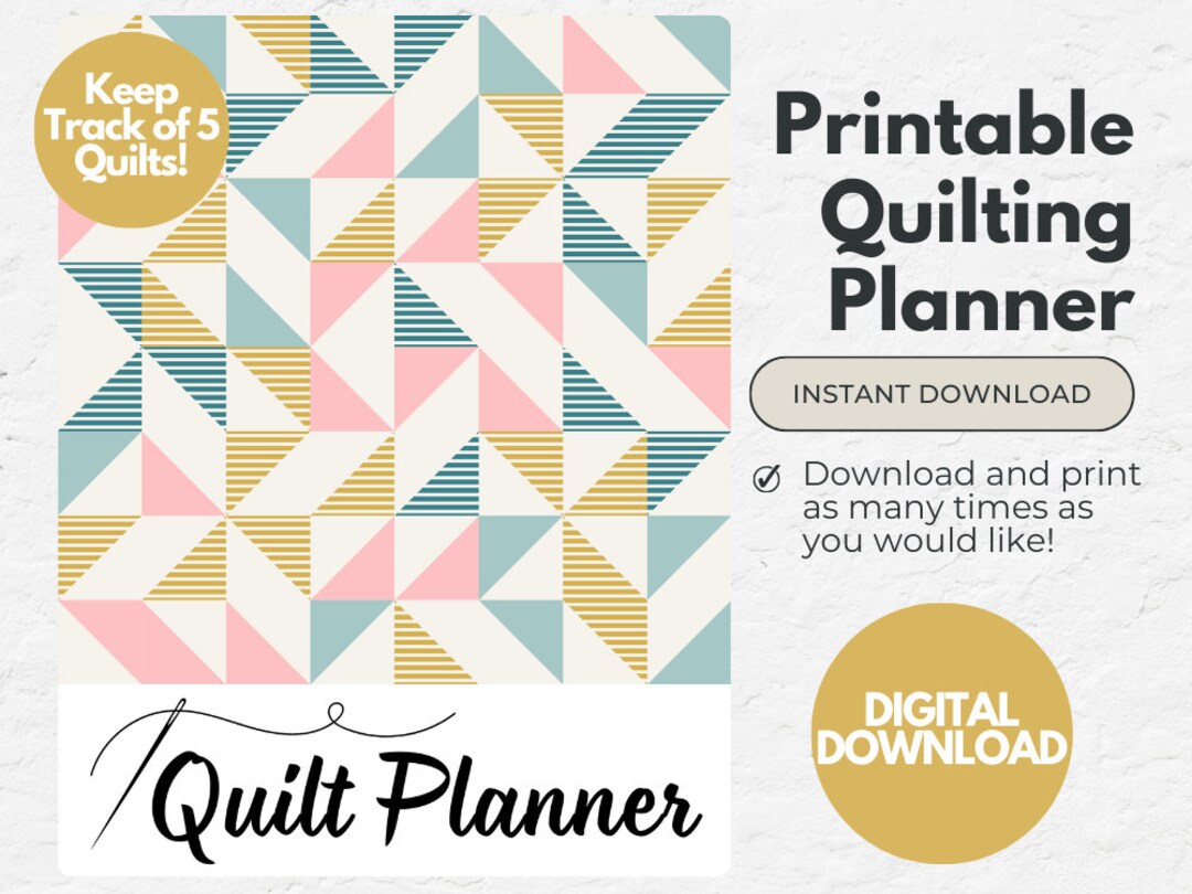 Quilting Planner Printable, Quilting Printable, Quilt Planner, Quilt ...