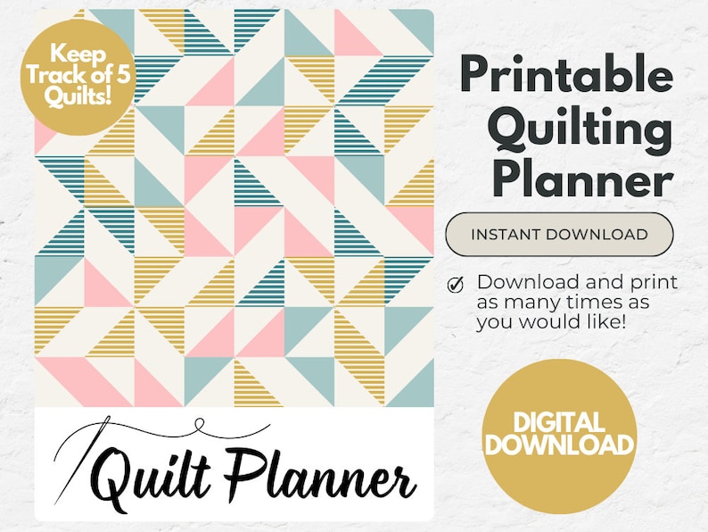 Quilting Planner Printable, Quilting Printable, Quilt Planner, Quilt ...