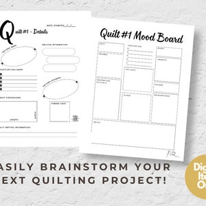Quilting Planner Printable, Quilting Printable, Quilt Planner, Quilt ...