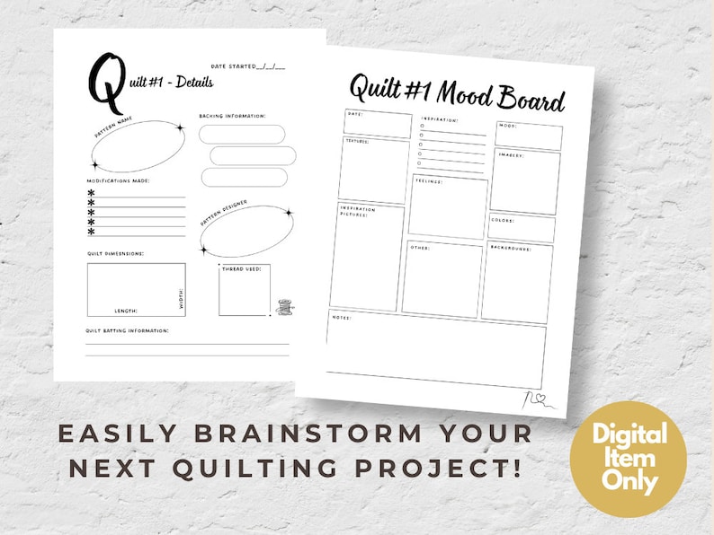 Quilting Planner Printable, Quilting Printable, Quilt Planner, Quilt ...
