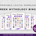 Greek Mythology Bingo, 50 Printable Bingo Cards, Educational Games ...