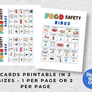 Food Safety Bingo, 30 Printable Bingo Cards, Educational Games ...