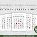 Kitchen Safety Bingo, 50 Printable Bingo Cards, Educational Game ...