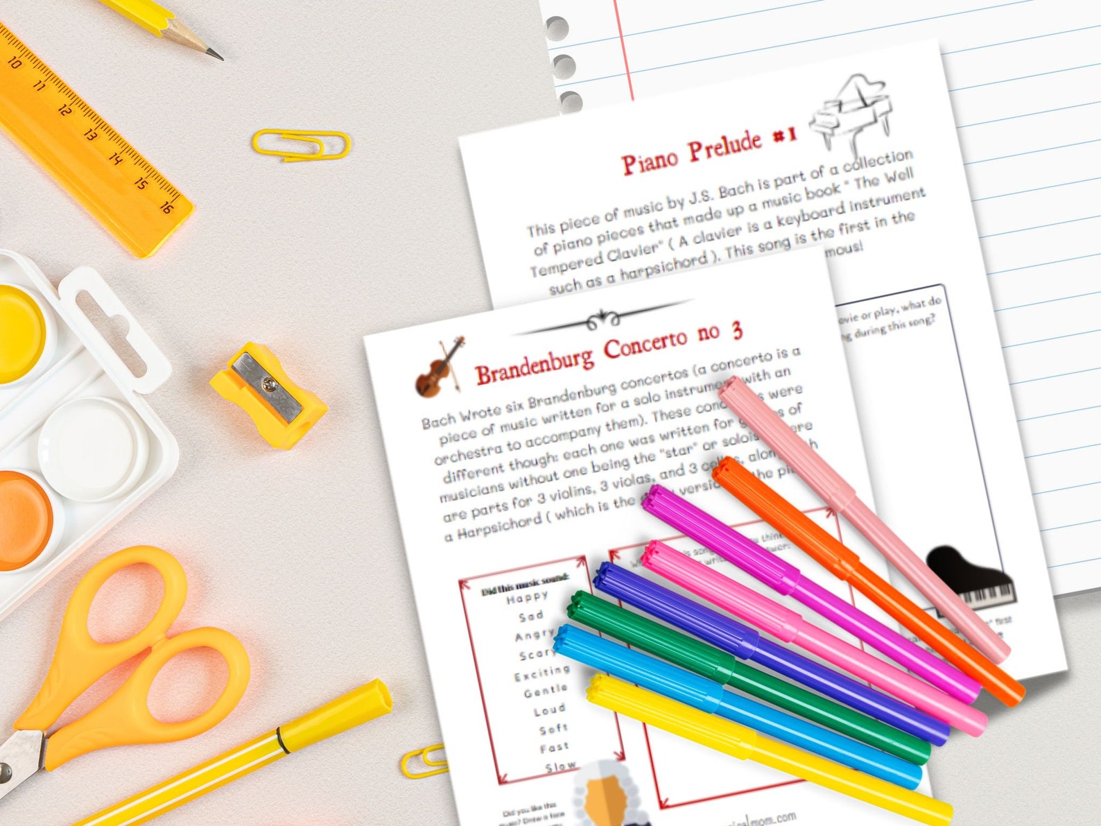 JS Bach Unit Study Printable, Music Appreciation Course for Kids ...