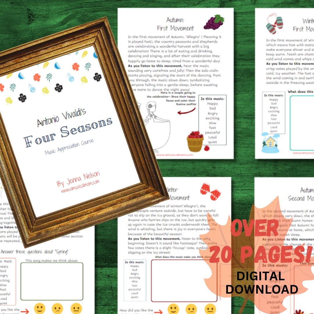 Vivaldi's Four Seasons Music Appreciation Unit Study (printable) - Etsy