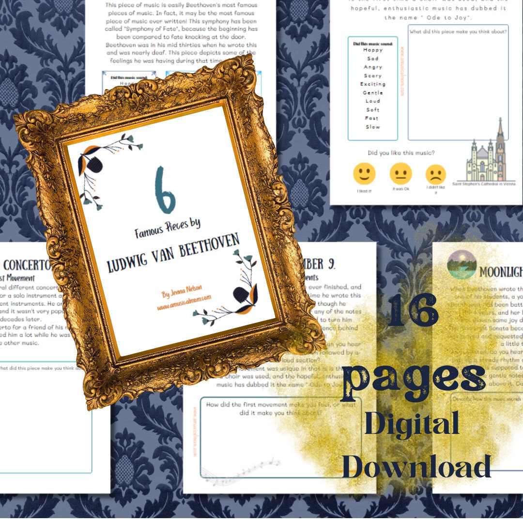 Beethoven Unit Study: Elementary Music Appreciation (digital Download ...