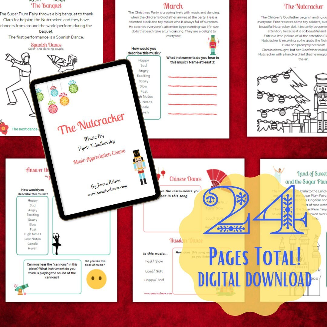 The Nutcracker Unit Study Printables, Music Appreciation Course for ...